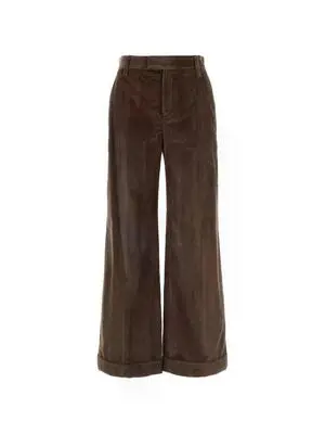 Brunello Cucinelli Corduroy Wide-leg Trousers - Brown