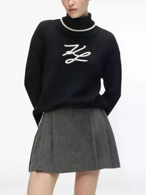 Karl Lagerfeld Soutache Turtleneck Sweater