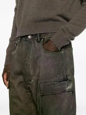 Rick Owens Belt-loop Faded-effect Jeans