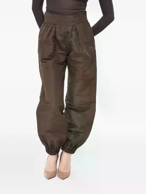 SUPER BLOND Silk Organza Balloon Trousers - Brown