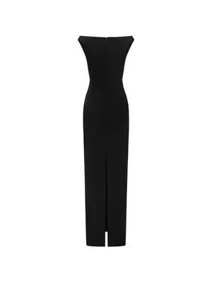 Alex Perry Off-shoulder V-neck Maxi Dress With Slit Detail
