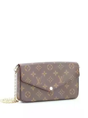 LOUIS VUITTON Felicie Pochette Monogram Canvas Crossbody Bag - Brown