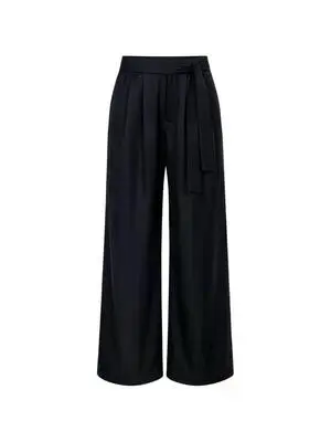 Dusan Belted Wide-leg Trousers - Black