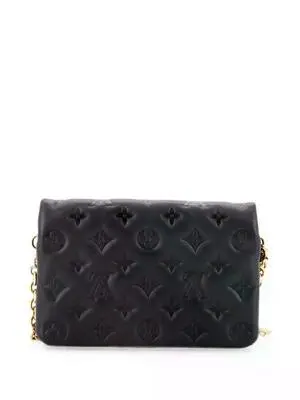 LOUIS VUITTON Coussin Pochette Monogram Embossed Lambskin Crossbody Bag