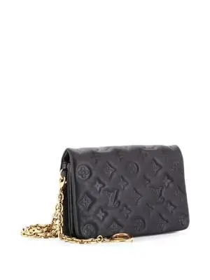 LOUIS VUITTON Coussin Pochette Monogram Embossed Lambskin Crossbody Bag