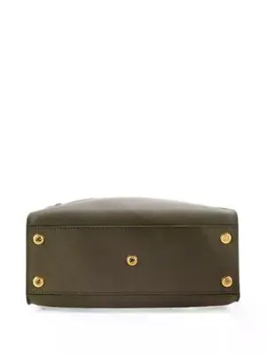 LOUIS VUITTON On My Side Leather With Monogram Canvas Mm Tote Bag - Brown