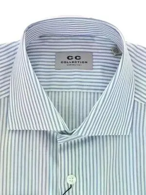 Corneliani Awning-stripe French-collar Shirt