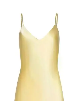 L'Agence Seridie Silk Midi Slip Dress - Yellow