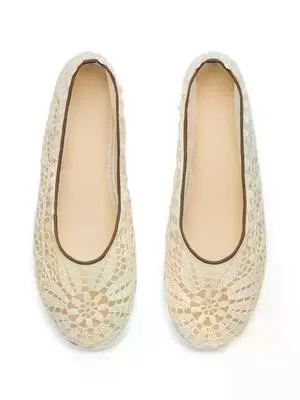 Magda Butrym Crochet-knit Round-toe Ballet Flats