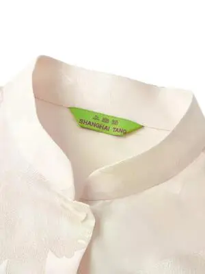 Shanghai Tang Mandarin-collar Jacquard Blouse