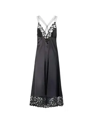 Fendi Silk And Lace Dress - Black