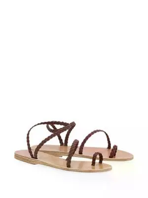 ANCIENT GREEK SANDALS Eleftheria Braided Sandals - Brown