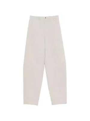Herno Wide Leg Belt Loops Trousers - Neutrals