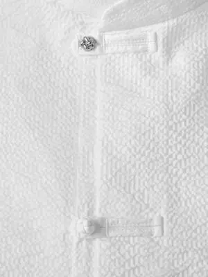 Shanghai Tang Seersucker Frog-fastening Shirt