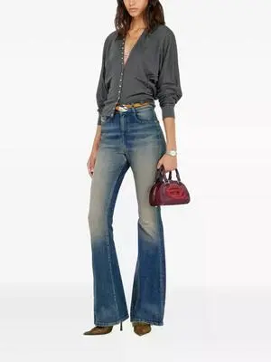DIESEL® Tencel™ Lyocell Blend Cardigan Top With Batwing Sleeves And V-neckline