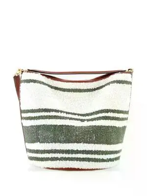 Celine Plein Soleil 16 Bag Canvas With Leather Bucket Bag