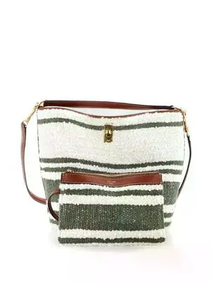 Celine Plein Soleil 16 Bag Canvas With Leather Bucket Bag
