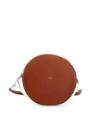 Celine Plein Soleil 16 Bag Canvas With Leather Bucket Bag