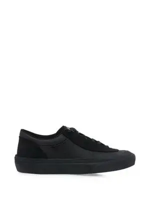 Stone Island S100020 Canvas Suede Trainers - Black