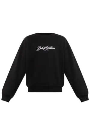 Dolce & Gabbana Sweatshirt With Embroidered Logo - Black