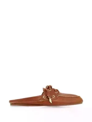 ANCIENT GREEK SANDALS Naveta Lace-up Ballet Flats - Brown