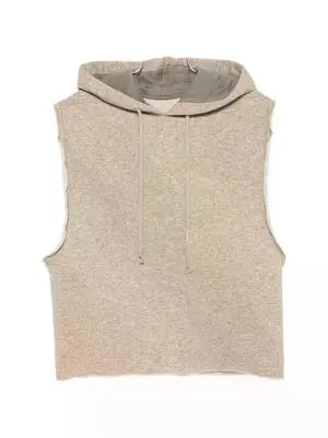 Rick Owens Sleeveless Hoodie Vest - Neutrals
