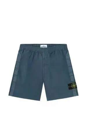 Stone Island Logo-patch Shorts - Blue