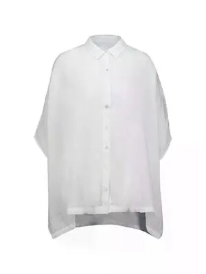 120% Lino Short-sleeve Shirt - White