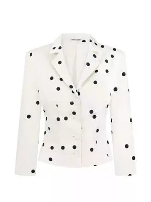 Anna October Giada Polka-dot Blazer - White