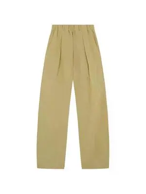 CORTANA Mel Pleated Straight-leg Trousers - Neutrals