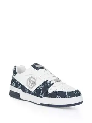 Philipp Plein Low-top Sneakers P-force Denim Monogram - White