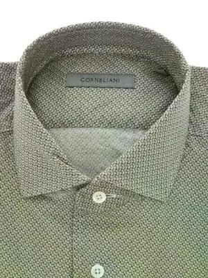 Corneliani Patterned French-collar Shirt
