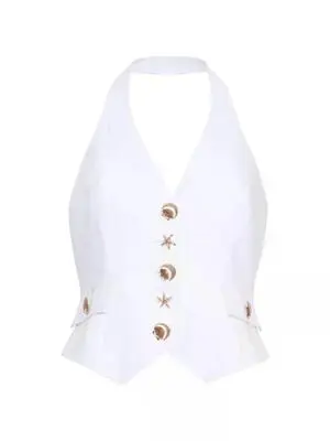 Cara Cara Prescott Halterneck Top - White