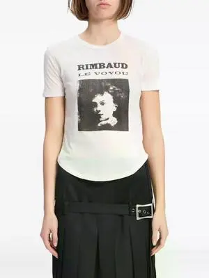 ANN DEMEULEMEESTER Le Voyou Graphic-print T-shirt - Neutrals