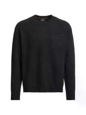 PARAJUMPERS Patch-pocket Crew-neck Sweater - Black