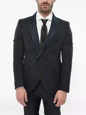 Corneliani Double-breasted Shawl-lapel Suit - Blue