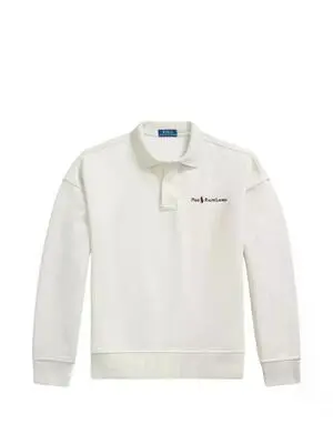 Polo Ralph Lauren Relaxed Fit Logo Collared Sweatshirt - Neutrals