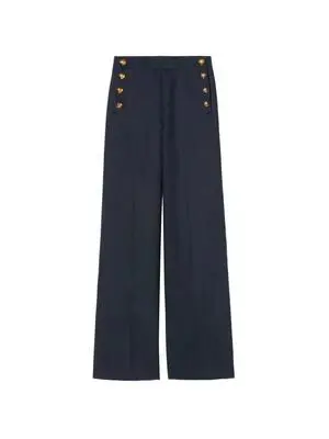 NILI LOTAN Reed Button-embellished Trousers