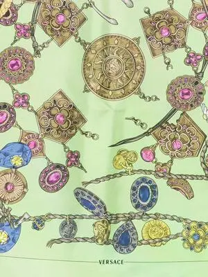 Versace Broken Jewels Silk Scarf