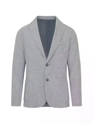 PATRICK ASSARAF Raw-edge Single-breasted Blazer - Grey