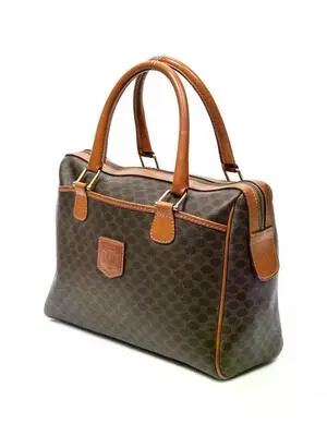 Celine Small Macadam Leather-trim Tote Bag