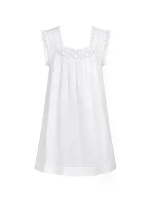 DÔEN Almadia Lace-trim Mini Dress - White