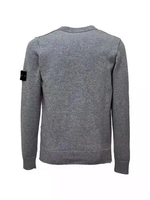 Stone Island Logo-patch Crew-neck Wool Sweater