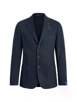 SANTANIELLO Chain-detail Single-breasted Blazer - Blue