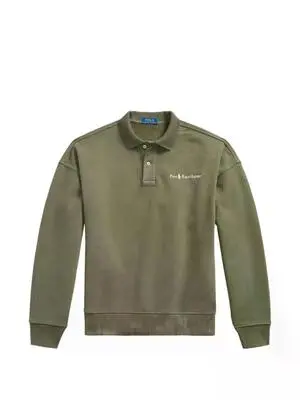 Polo Ralph Lauren Relaxed Fit Logo Collared Sweatshirt - Green