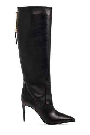 Dsquared2 Leather Heeled Boots - Black