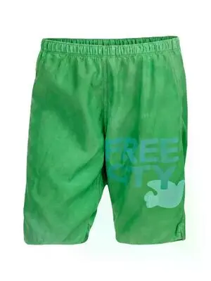 FREECITY Logo-print Elasticated Shorts - Green