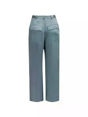 Lapointe Pleated Satin-finish Trousers
