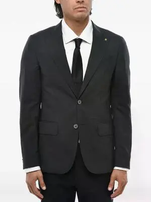 Corneliani Single-breasted Wool Blazer - Grey