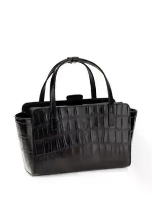 B Sides Croc-effect Leather Shoulder Bag